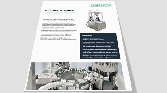 Capsule filling machines – GKF Capsylon » Syntegon