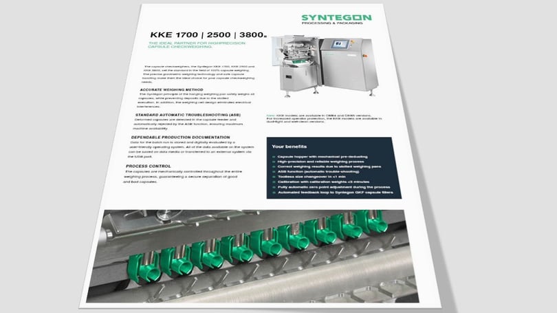 Capsule checkweighing » Syntegon