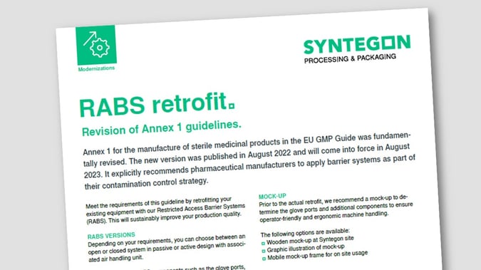 Annex 1 Compliance » Syntegon
