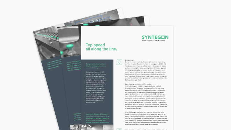 Vaccine manufacturing » Syntegon